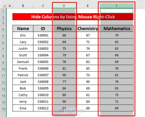 How To Hide Multiple Columns In Excel 5 Easy Methods