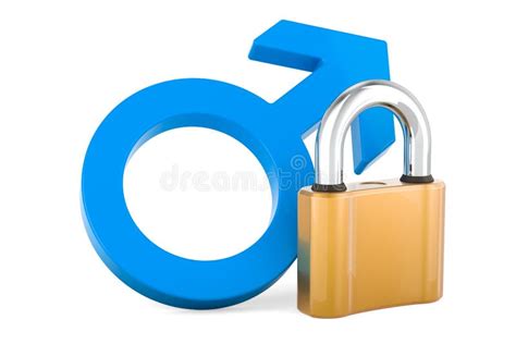 Male Gender Symbol With Prohibition Sign 3d Rendering Stock