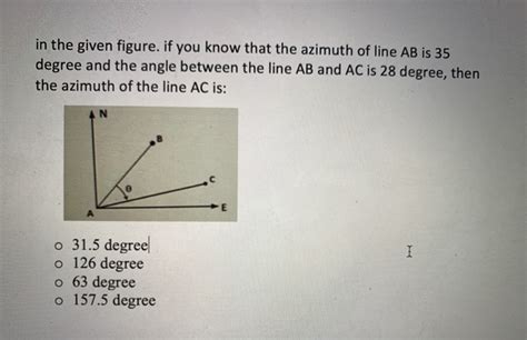 solved in the given figure if you know that the azimuth of