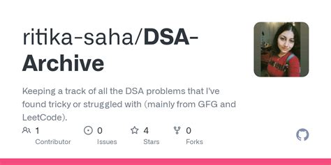 Github Ritika Saha Dsa Archive Keeping A Track Of All The Dsa Problems That I Ve Found Tricky