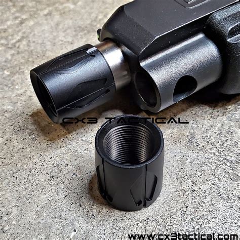 Glock Thread Protector 9mm 12 28 Tpi Fluted Thread Protector Fde Tan