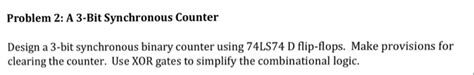 Solved Problem A Bit Synchronous Counter Design A Bit Chegg