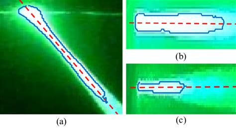 Examples Of Contour Extraction Blue Line And Principal Direction