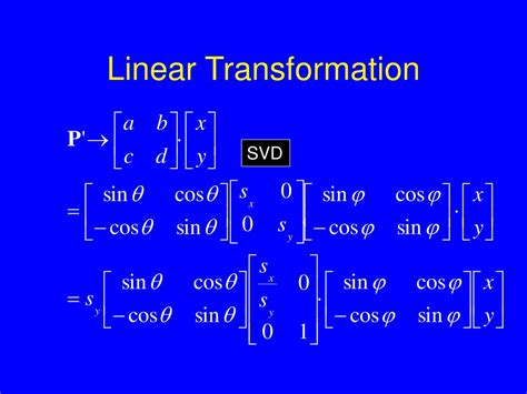 Ppt Linear Algebra And Svd Some Slides Adapted From Octavia Camps