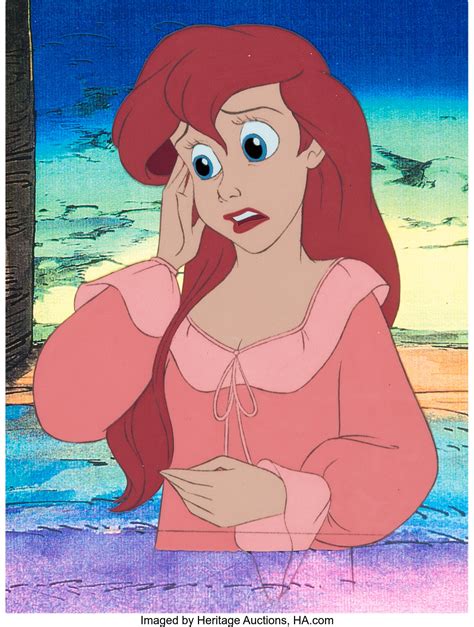 The Little Mermaid Ariel Production Cel Walt Disney 1989 Lot