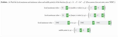 Solved Problem Find The Local Maximum And Minimum Values Chegg