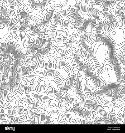 Seamless pattern. Topographic map background with space for copy Seamless texture. Line ...