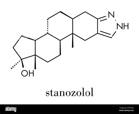 Stanozolol Anabolic Steroid Drug Chemical Structure Skeletal Formula