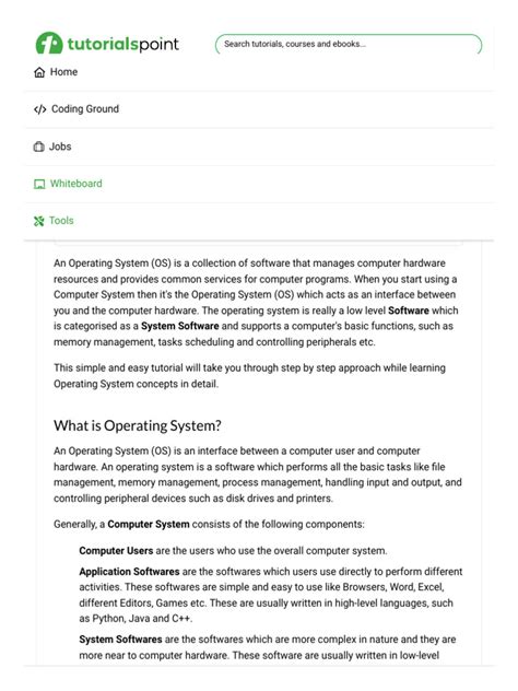 Operating System Tutorial Pdf Operating System Linux