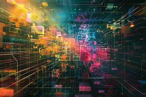 premium photo abstract representation of quantum parallel proces