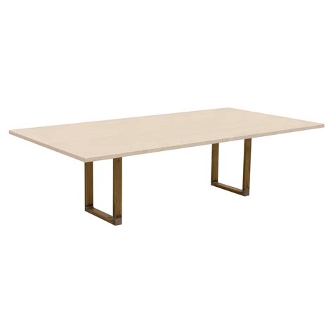 Italian Travertine Stone Rectangular Modernist Modern Large Coffee Table At 1stdibs