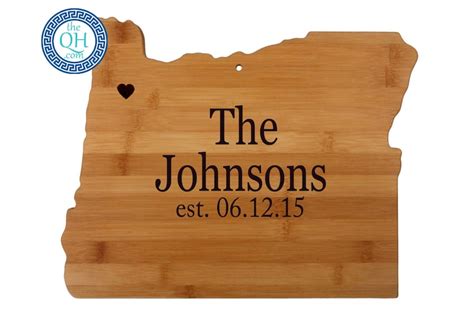 Oregon Personalized Cutting Board Home Sweet Home Custom