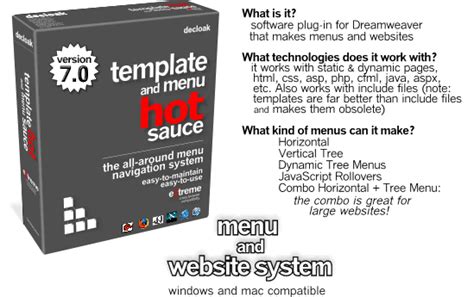 Menu Hot Sauce Decloak Tree Menus