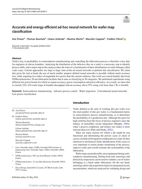 Pdf Accurate And Energy Efficient Ad Hoc Neural Network For Wafer Map