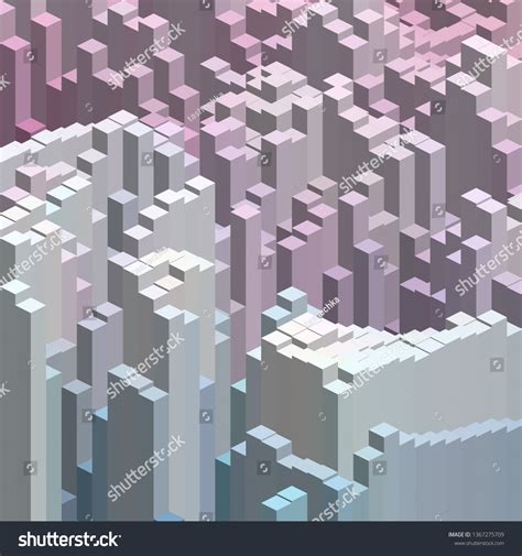 Abstract Vector Cube Vector Illustration Pastel Stock Vector Royalty Free 1367275709