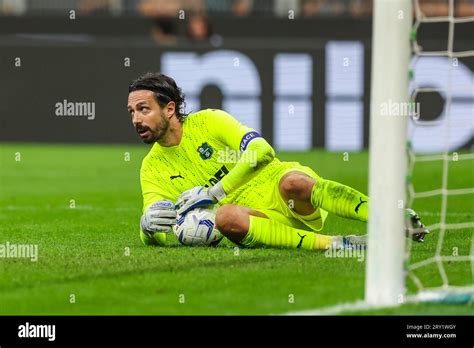 Andrea Consigli Of Us Sassuolo Seen In Action During Serie A 202324