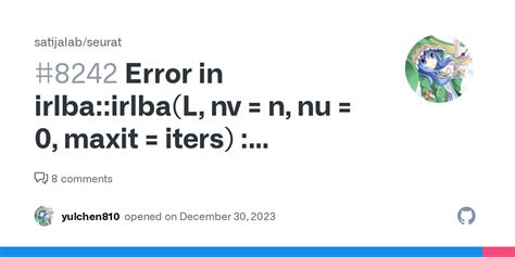 error in irlba irlba l nv n nu 0 maxit iters function