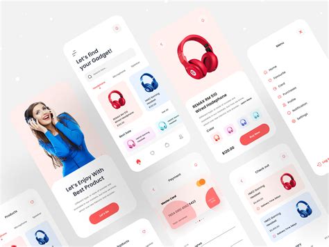 Wireless Headphone E Commerce App Ui Kit Graphic By Nasirjamshed