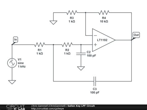 Sallen Key Lpf Circuit Circuitlab