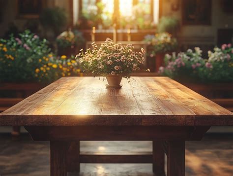 Orthodox Church Table With Soft Light Stock Illustration Illustration