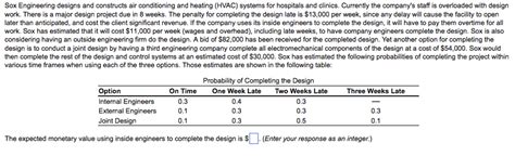 Solved Sox Engineering Designs And Constructs Air