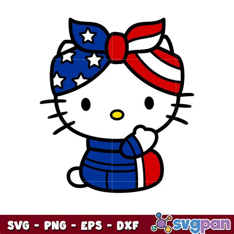 Hello Kitty 4th Of July Design Svg Hello Kitty Svg 4th Of July Svg
