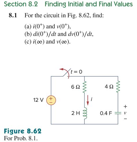 solved section 8 2 finding initial and final values 8 1 for