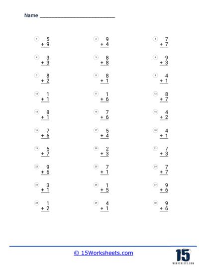 Free Single Digit Addition Worksheet Vertical Download Free Single Digit Addition Worksheet