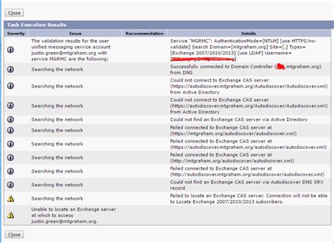 Cisco Unity Connection Unified Mailbox Not Connecting To Exchange CAS Networking