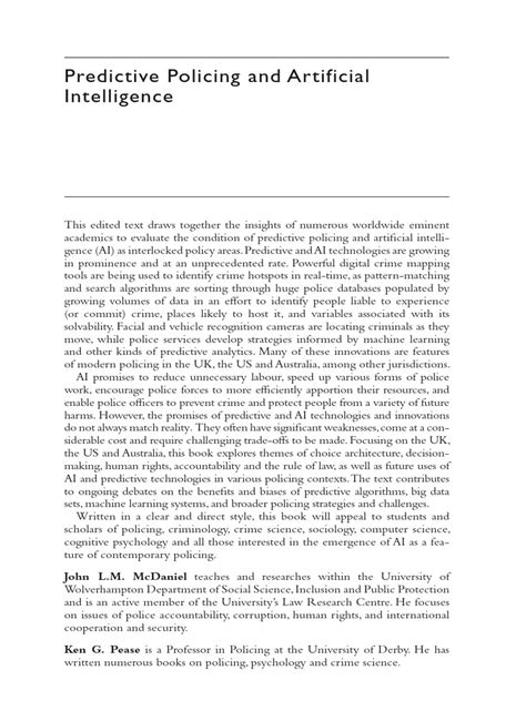 Predictive Policing And Ai Insights Pdf Artificial Intelligence