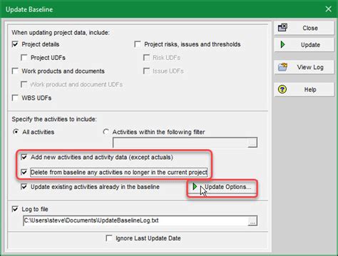 Remove An Activity From A Baseline In Primavera P Ten Six