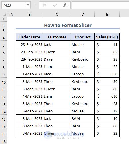 How To Format Slicer In Excel 7 Common Options Exceldemy