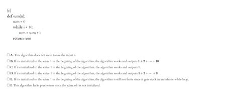 Solved C Def Sum N Sum While I
