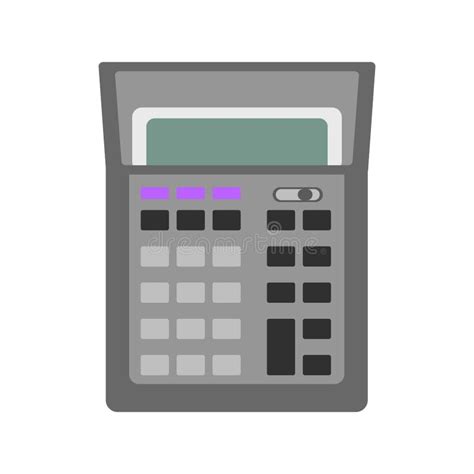 Isolated Calculator With Mathematical Formulas Math Class Concept Vector Stock Illustration