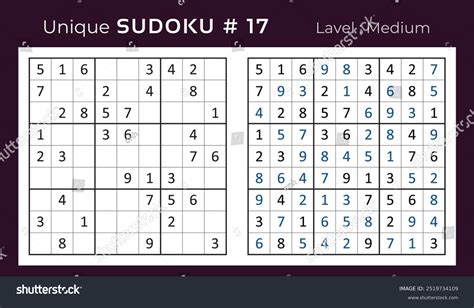 Vector Design Sudoku Puzzle Game Answer Stock Vector Royalty Free 2519734109 Shutterstock