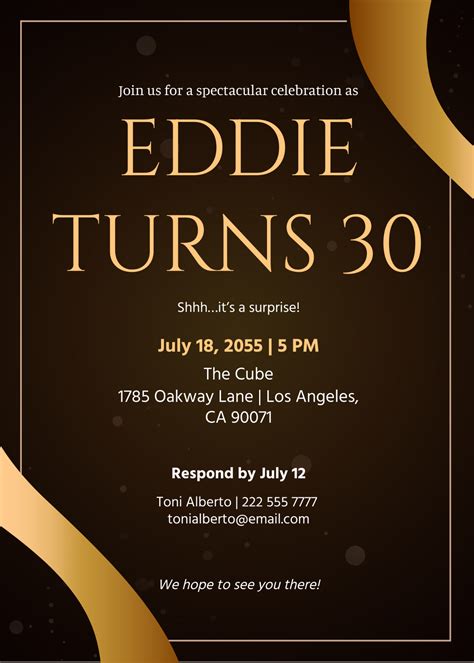 Free Spectacular Surprise Birthday Invitation Template To Edit Online