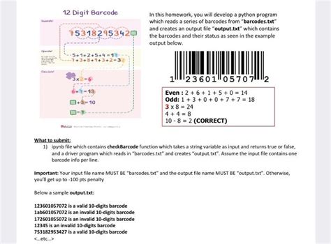 solved 12 digit barcode 153182953420 in this homework you