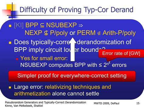 Ppt Pseudorandom Generators Typically Correct Derandomization And