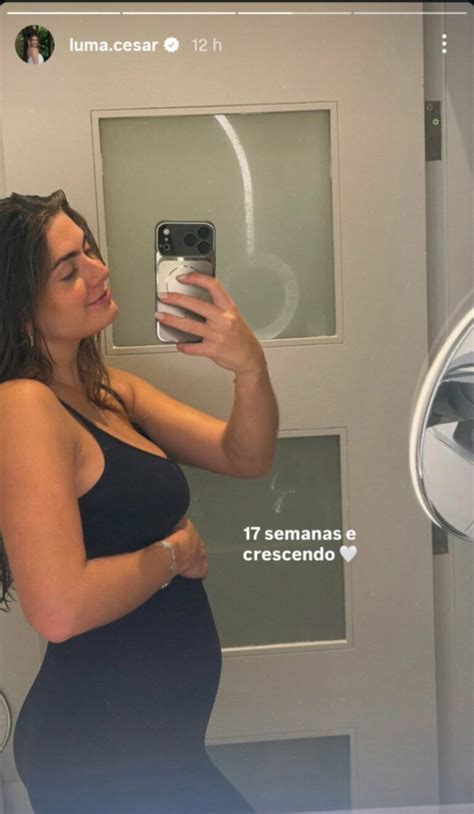 Grávida Luma Cesar Mostra Como Está Sua Barriga Com 17 Semanas Caras