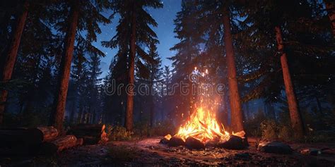 Cinematic Campfire Scene Stock Illustrations 229 Cinematic Campfire