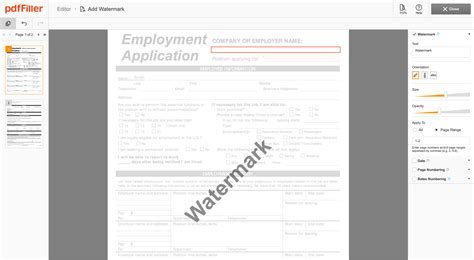 Easily Add Watermark To PDF Files PdfFiller