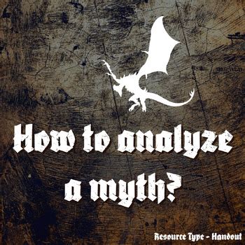 Myth Analysis Sheet By The Teaching Lab Store TPT