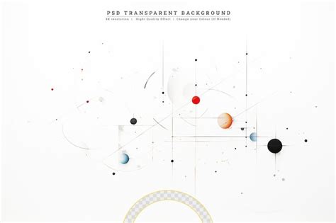 premium psd abstract geomatric connection structure with dots and lines