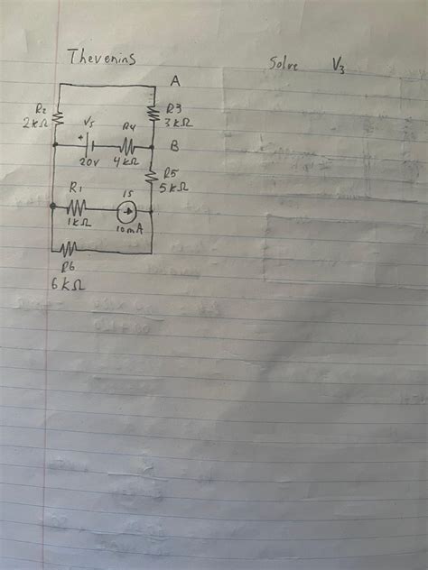 solved solve v3using thevenin theorem