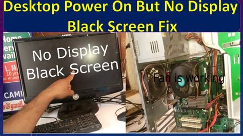 Desktop Power On But No Display | Black Screen Fix | No Display on Monitor But CPU Running - YouTube