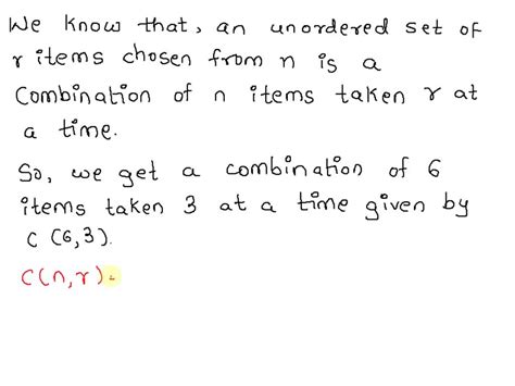 solved a set has 6 elements how many subsets of 3 elements can be formed
