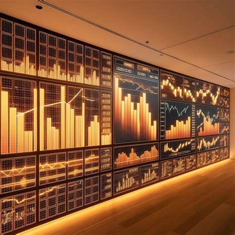 Dynamic Data Showcase Using Glowing Bar Charts And Graphs Generative Ai Premium Ai Generated Image