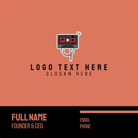 Vintage Cassette Tape Business Card Brandcrowd Business Card Maker