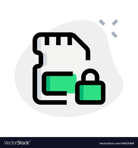 Sd Card Lock For Data Security Royalty Free Vector Image