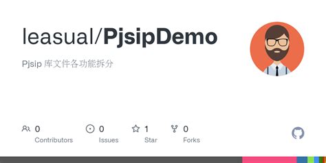 github leasual pjsipdemo pjsip 库文件各功能拆分